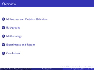 A Framework to Automatically Extract Funding Information from Text | PPT