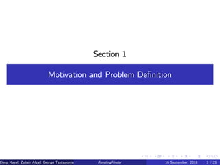 A Framework to Automatically Extract Funding Information from Text | PPT