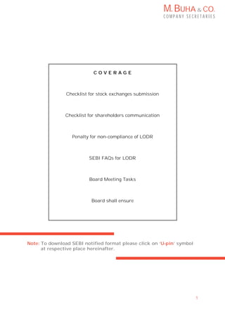 SEBI_LODR (Listing Obligations Disclosure Requirements)_highlights | PDF