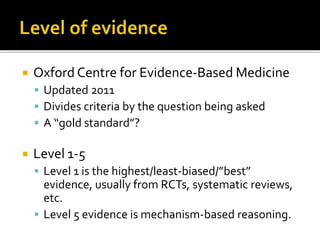 LOE and SOR criteria | PPT