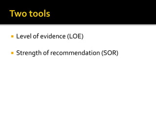 LOE and SOR criteria | PPT