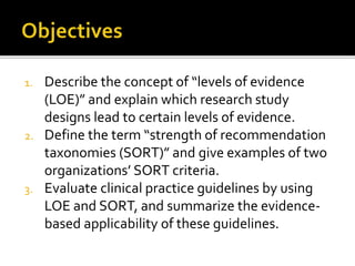 LOE and SOR criteria | PPT