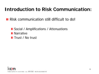 Risk Communication in the 21st Century | PDF | Business | Business and Finance