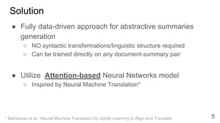A Neural Attention Model for Sentence Summarization | PDF