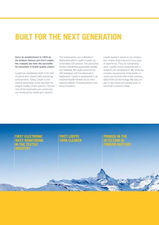 Loepfe company profile broschuere en | PDF