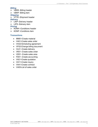 Lo extraction part 1 sd overview | PDF