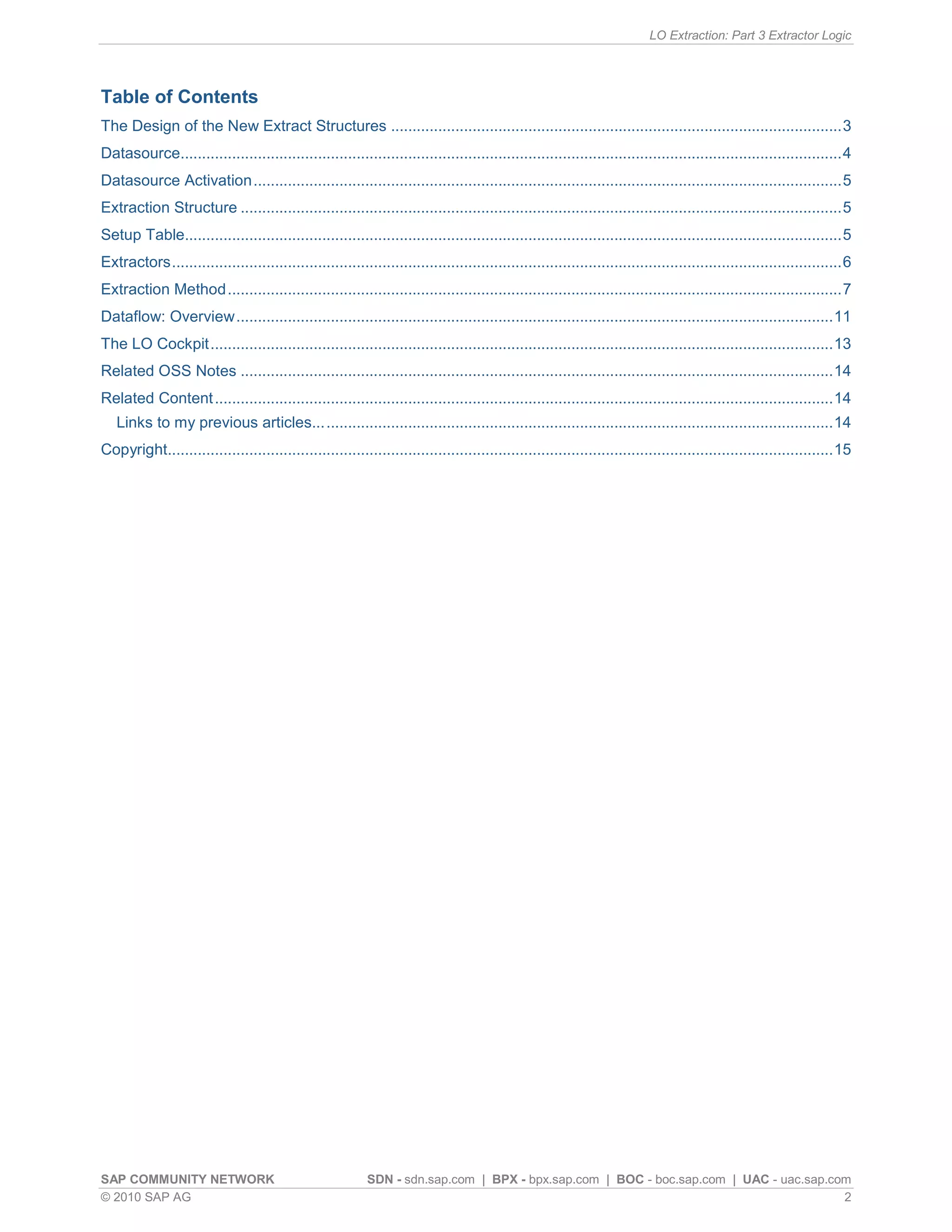 Lo extraction part 3 extractor logic | PDF