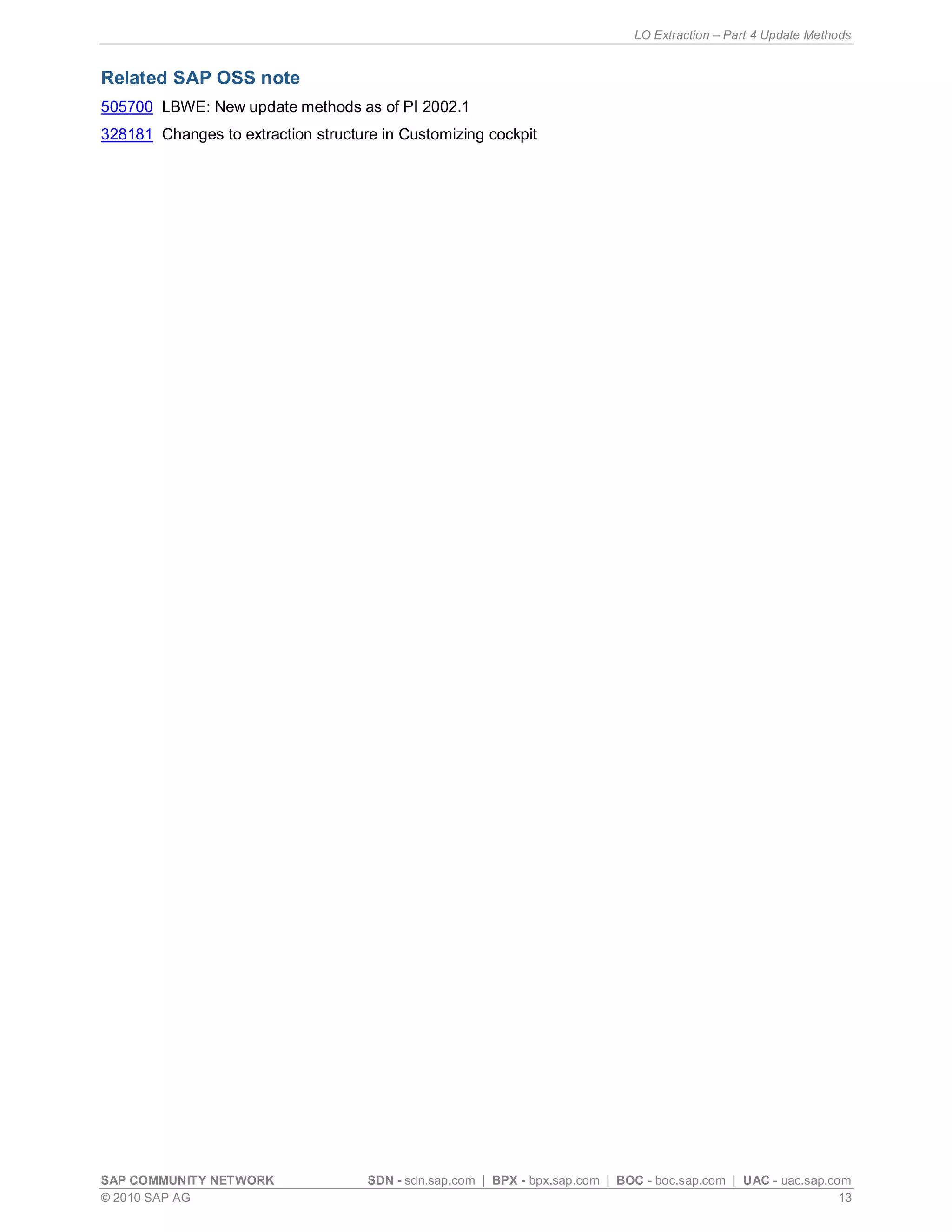 Lo extraction part 4 update methods | PDF