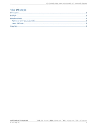 Lo extraction – part 5 sales and distribution (sd) datasource overview | PDF