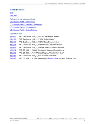 Lo extraction – part 5 sales and distribution (sd) datasource overview | PDF