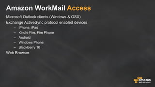Introduction to Amazon Directory Services, Amazon WorkSpaces, Amazon WorkMail, and Amazon ...