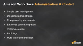 Introduction to Amazon Directory Services, Amazon WorkSpaces, Amazon WorkMail, and Amazon ...