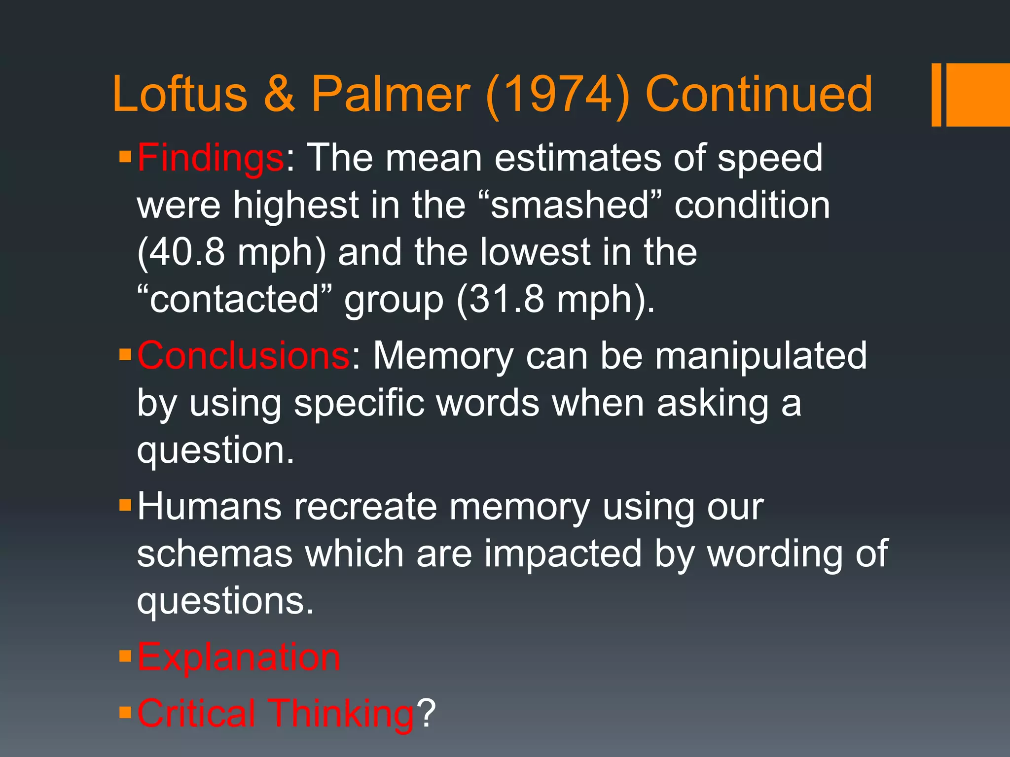 Loftus and memory pp | PPTX