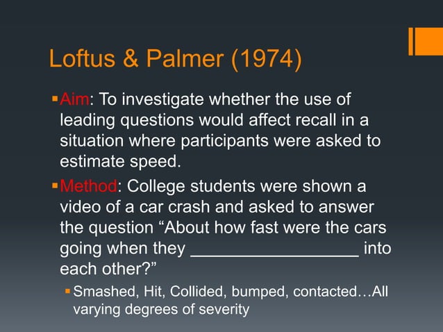 Loftus and memory pp | PPTX