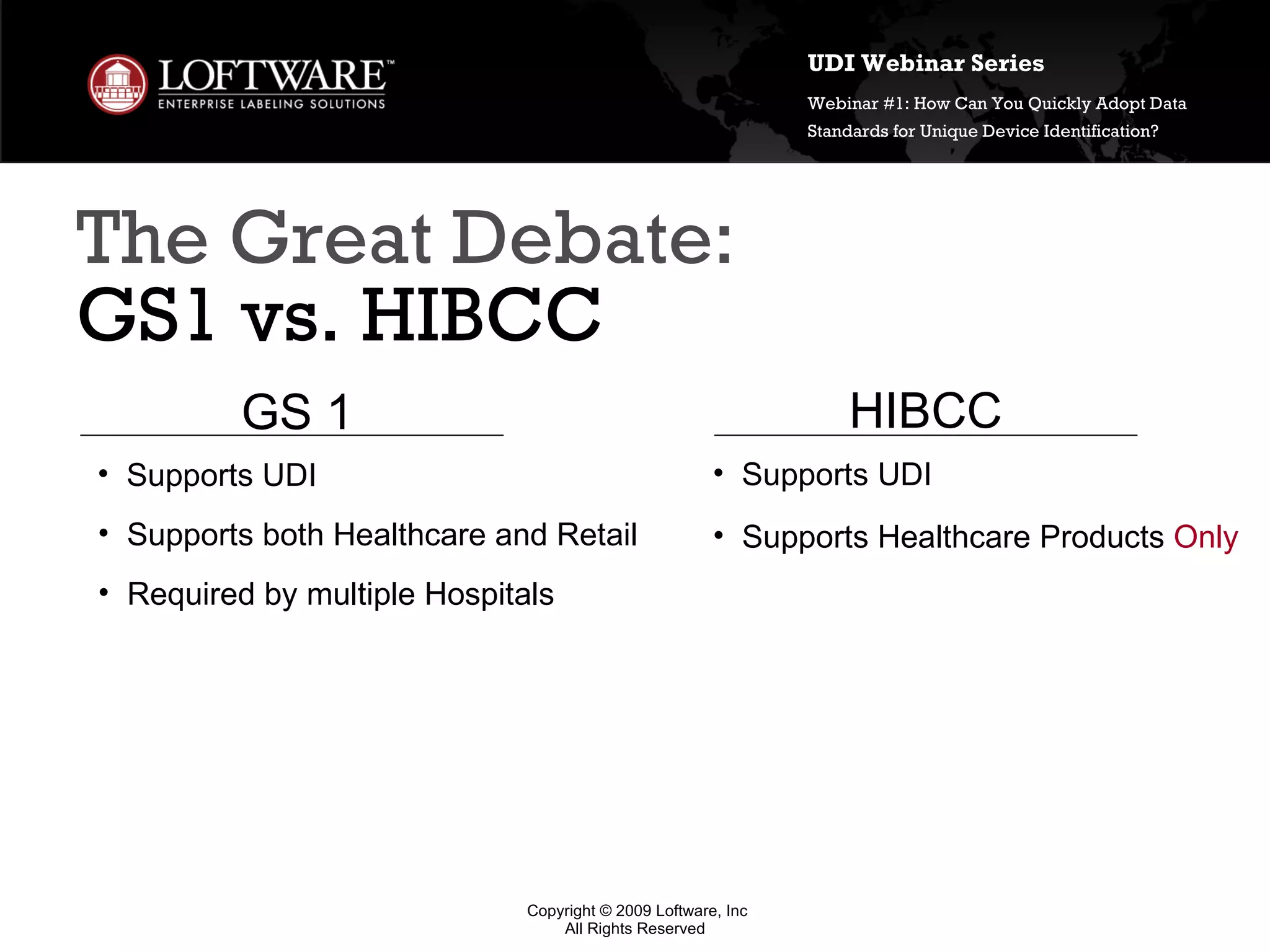 Loftware UDI Webinar 1 | PPS
