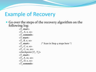 Log based and Recovery with concurrent transaction | PPTX