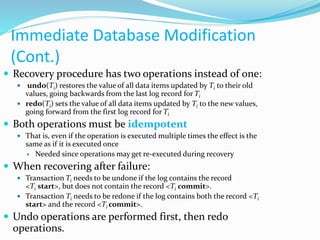 Log based and Recovery with concurrent transaction | PPTX | Databases | Computer Software and ...