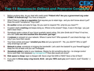 Log Forensics from CEIC 2007 | PPT
