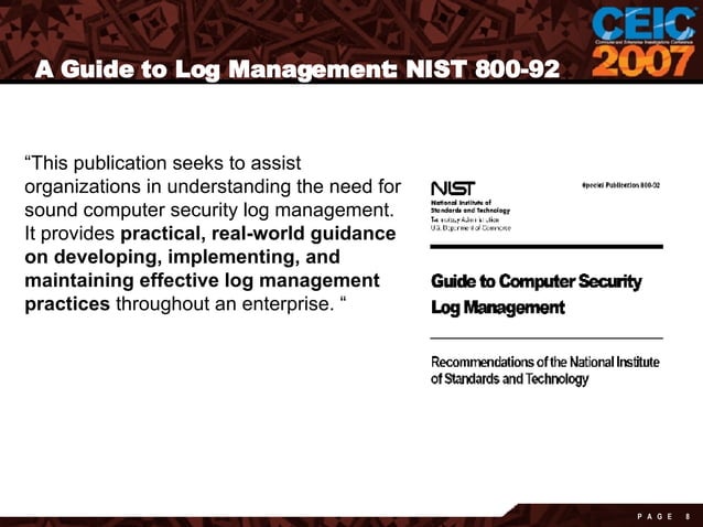 Log Forensics from CEIC 2007 | PPT