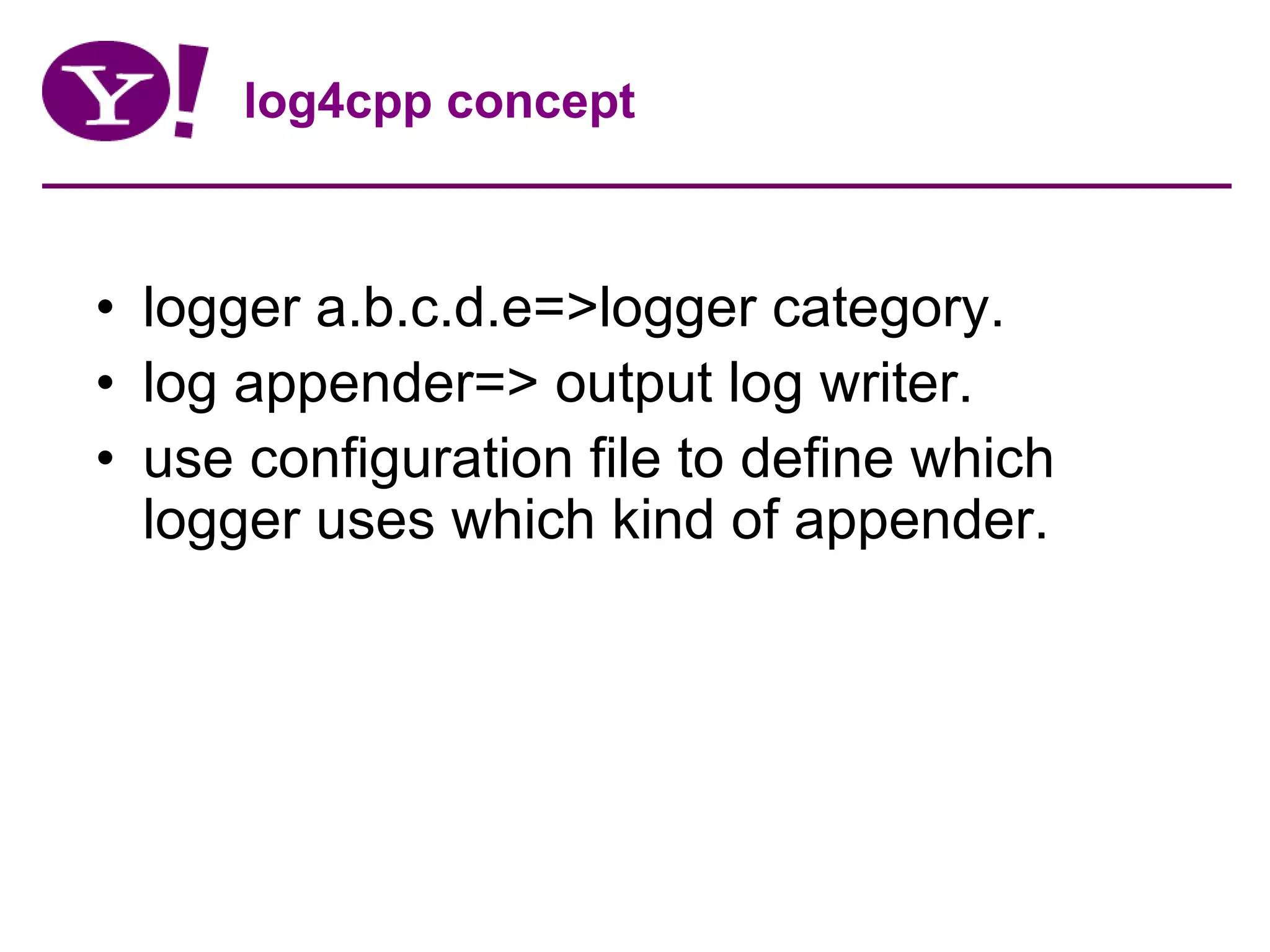 Log4cpp - Updated - to verify modify updates | PPT
