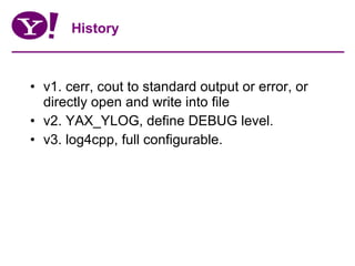 Log4cpp - Updated - to verify modify updates | PPT