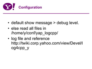Log4cpp - Updated - to verify modify updates | PPT
