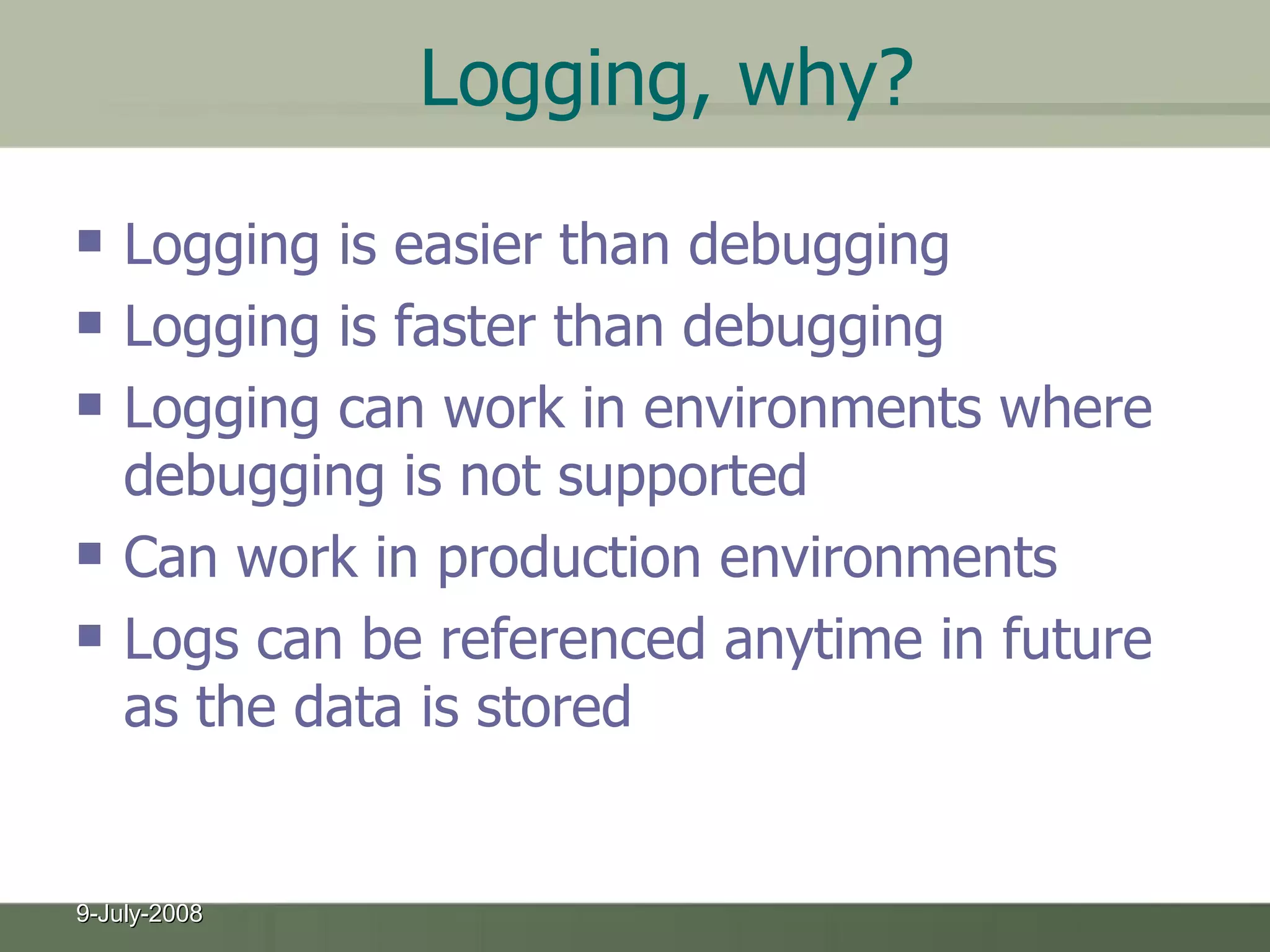 Log4j Logging Mechanism | PPT