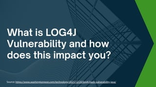 LOG4J VULNERABILITY SAP BUSINESS ONE IMPACT AND WORK AROUNDS | PDF
