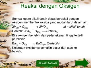 Logam alkali tanah | PPTX