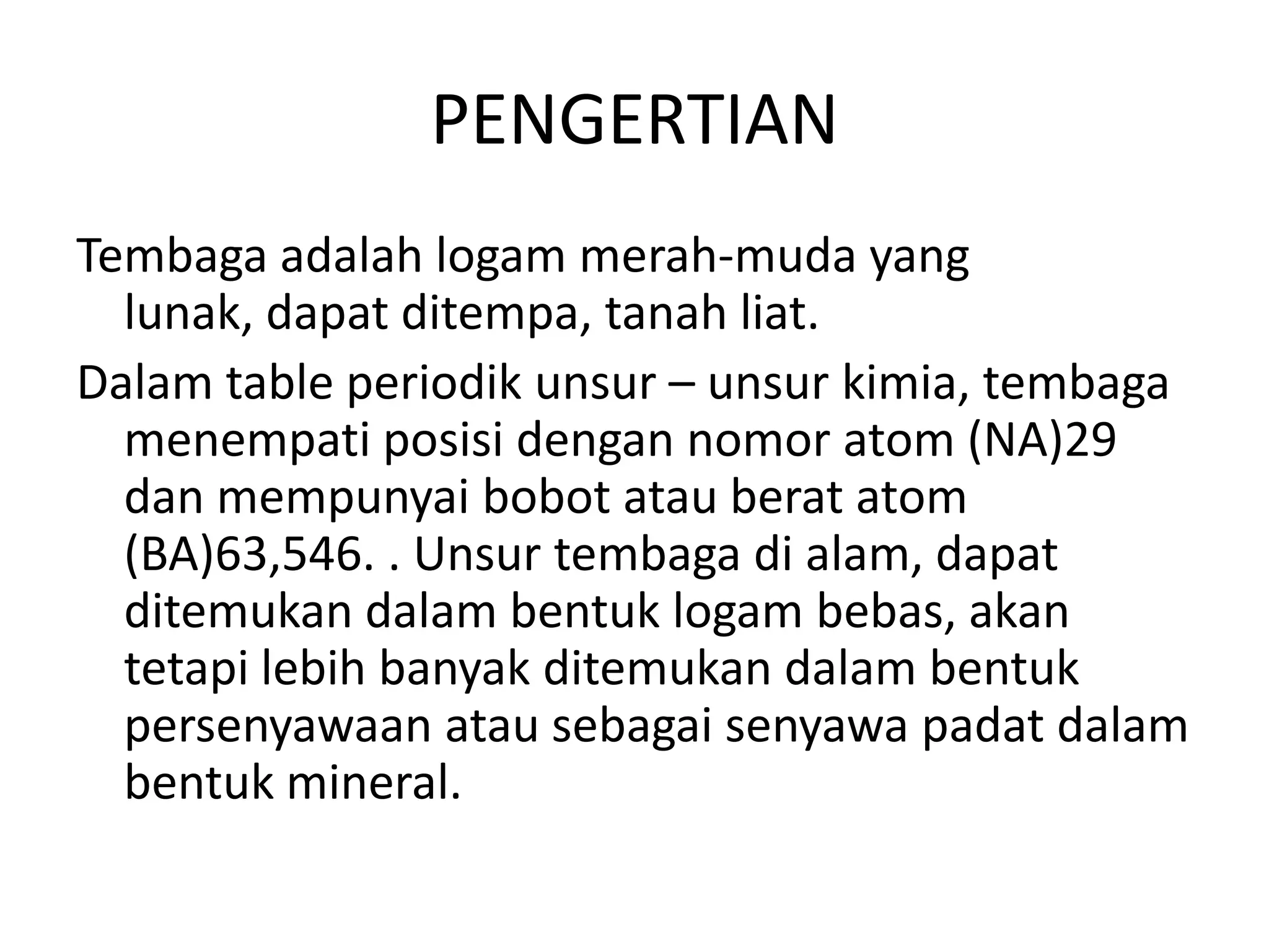 Logam berat tembaga cu | PPTX
