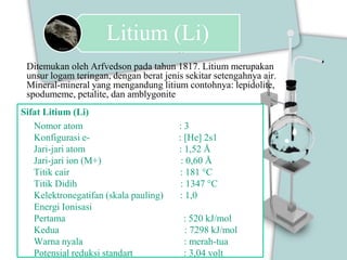 Logam Alkali | PPTX