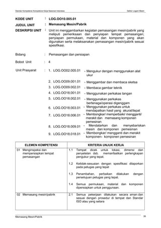 Logam mesin installation and commisioning 5 | PDF