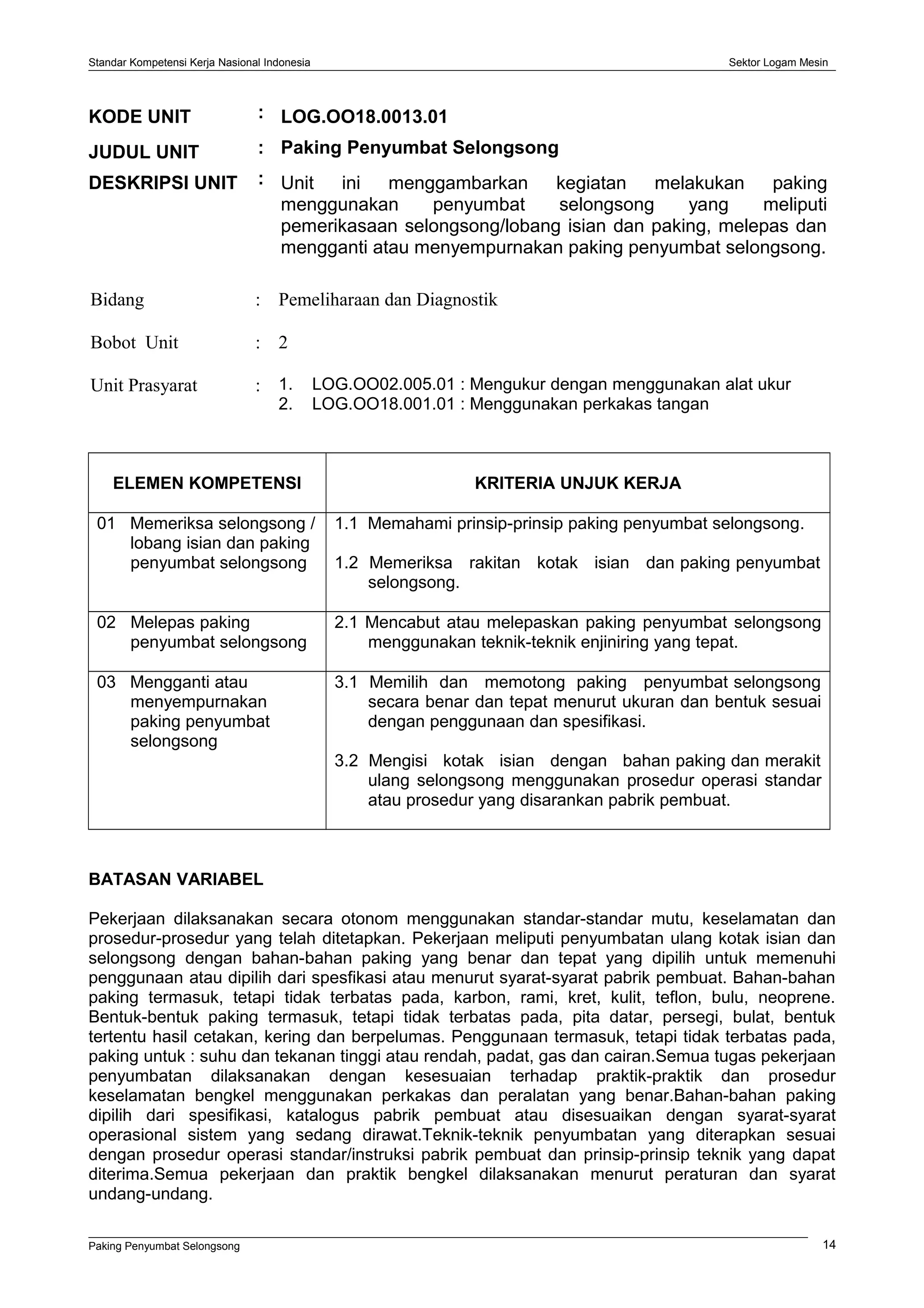 Logam mesin maintenance and diagnostic mechanical 2 (12) | DOC