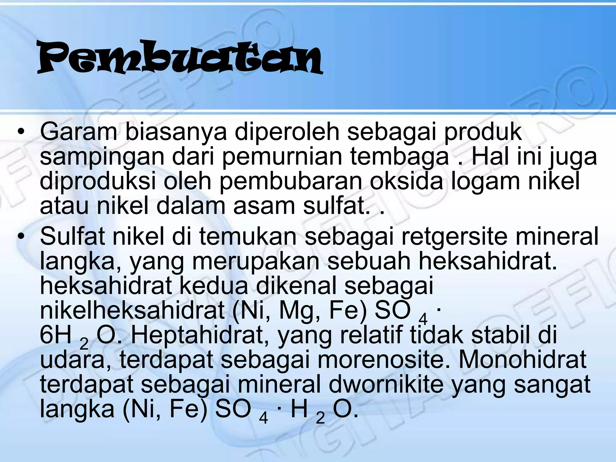 Logam nikel | PPTX