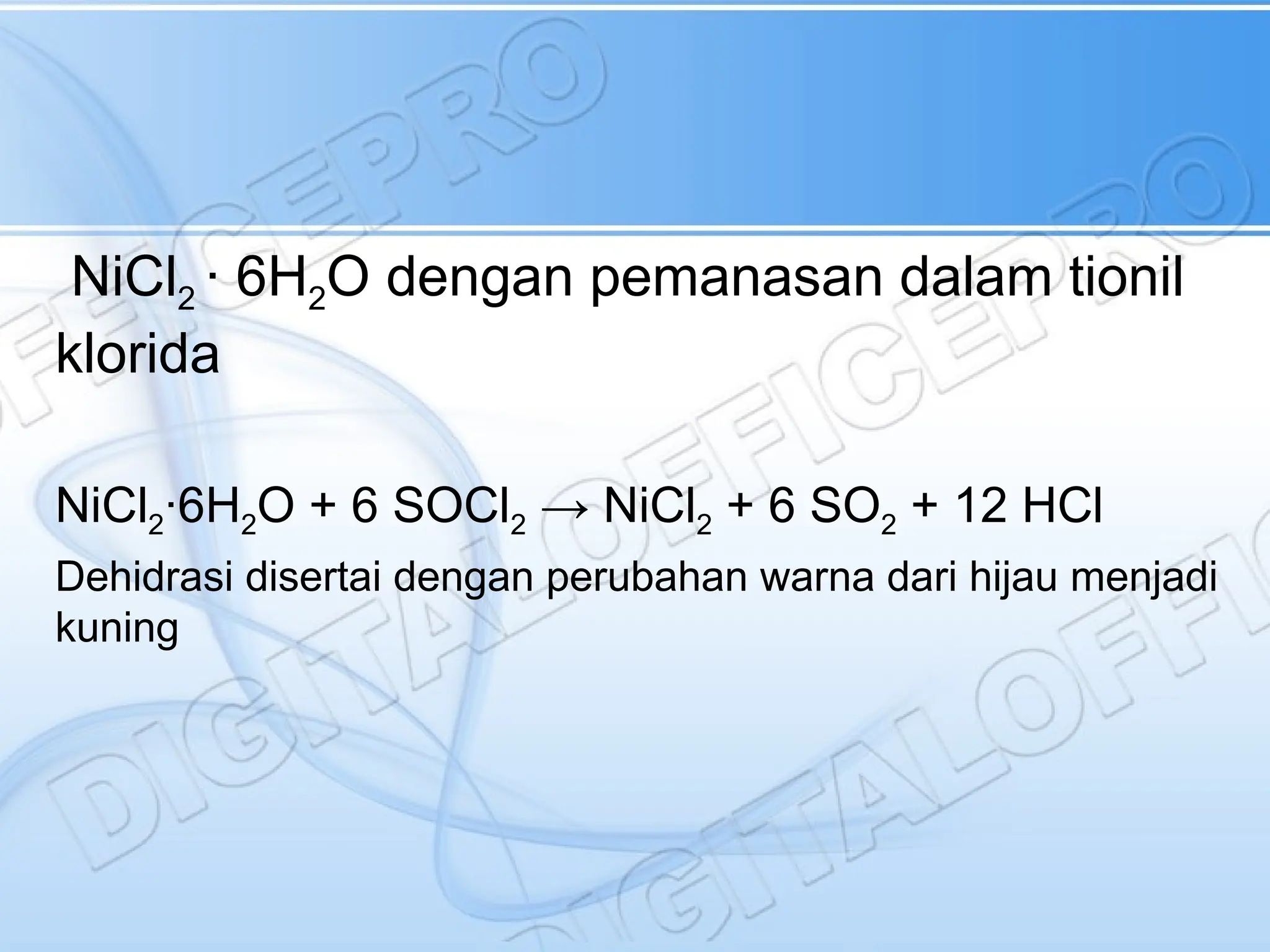 Logam Nikel, sifat kimia fisika beserta persenyawaannya | PPTX