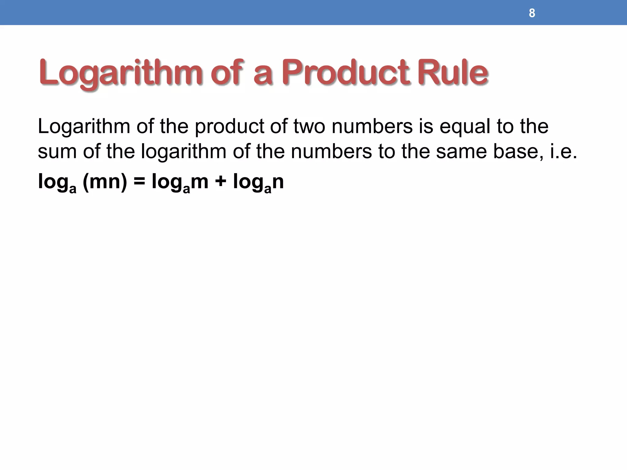 Introduction to Logarithm | PDF