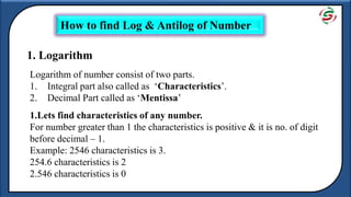 use of log table, introduction definitions, laws | PPT