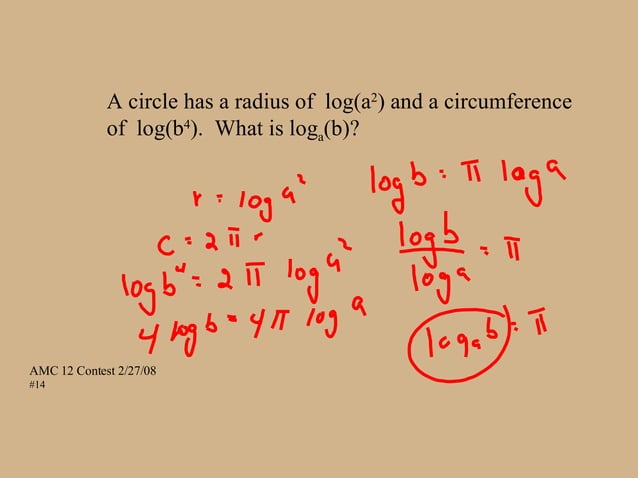 Logarithm Problems | PPT