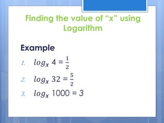 Logarithm 1 | PPT