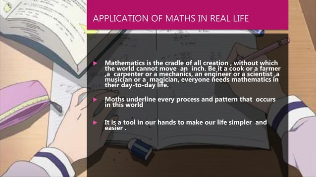 Application of maths | PPT