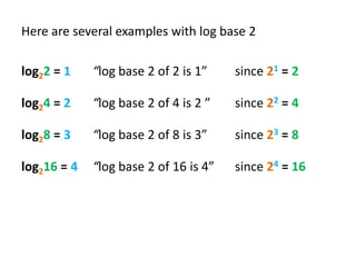 Logarithm examples | PPTX