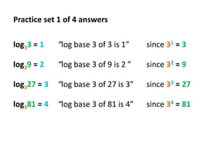 Logarithm examples | PPTX
