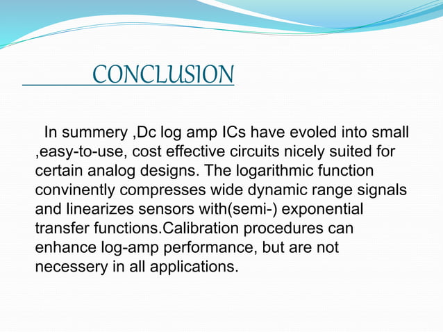 logarithmic amplifiers.pptx | Consumer Electronics | Technology & Computing