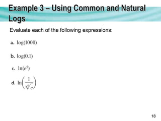 LOGARITHMIC AND EXPONENTIAL FUNCTIONS.ppt