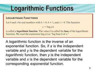 LOGARITHMIC AND EXPONENTIAL FUNCTIONS.ppt
