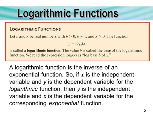 LOGARITHMIC AND EXPONENTIAL FUNCTIONS.ppt