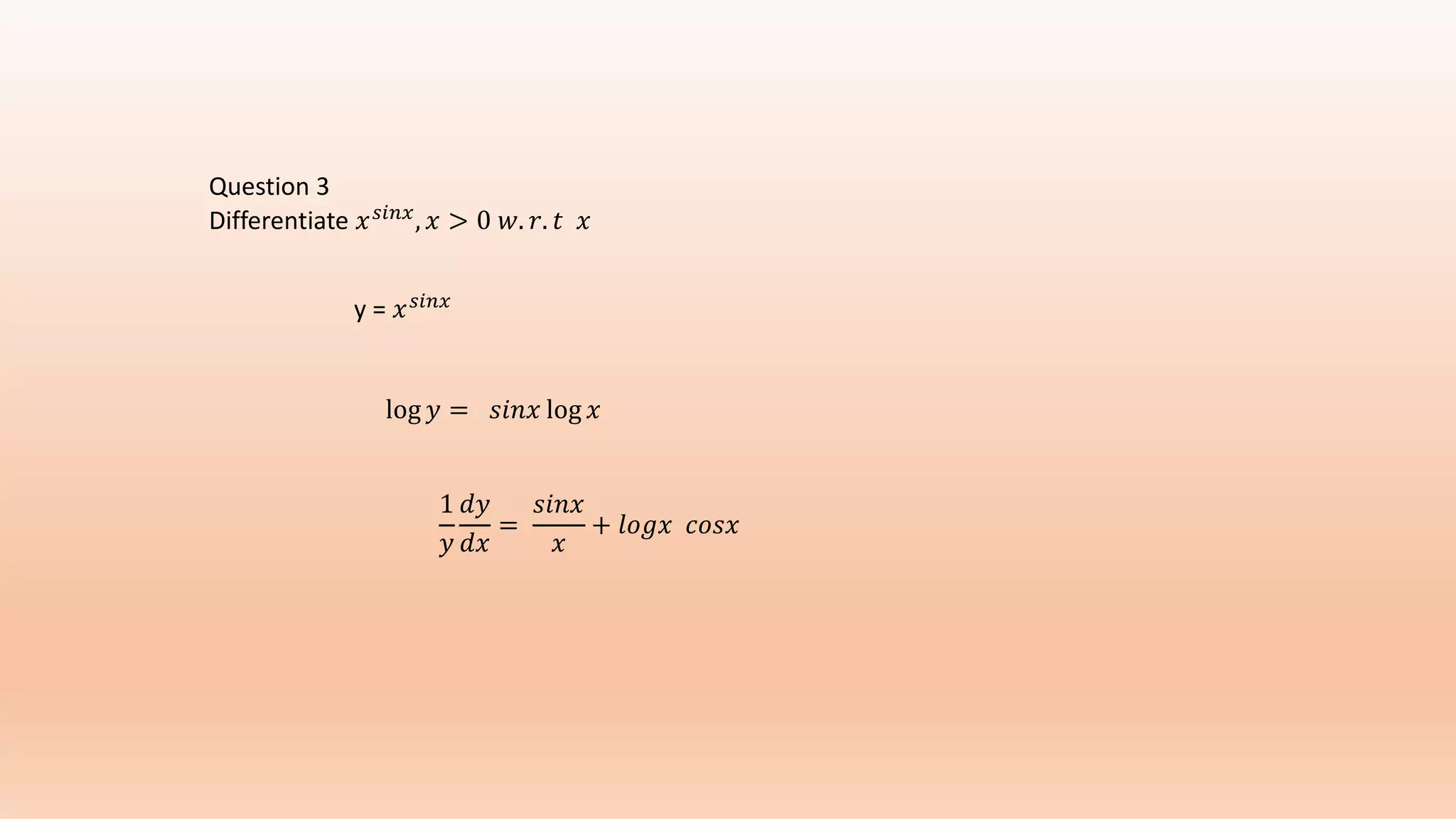 Logarithmic differentiation | PPTX | Physics | Science