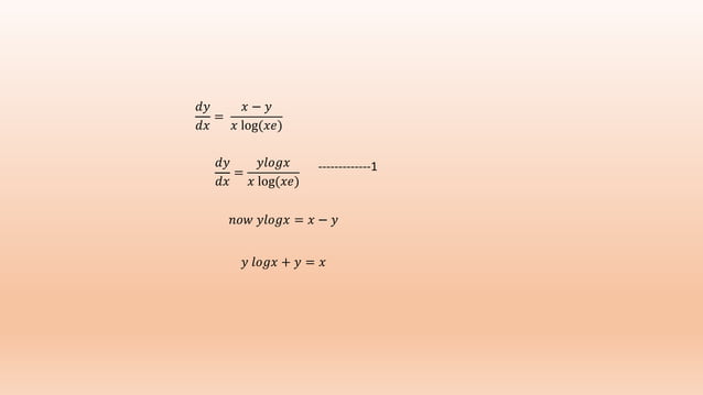 Logarithmic differentiation | PPTX | Physics | Science