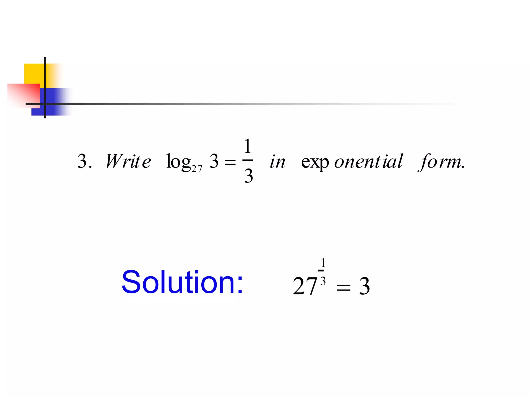 Logarithmic function, equation and inequality | PPSX