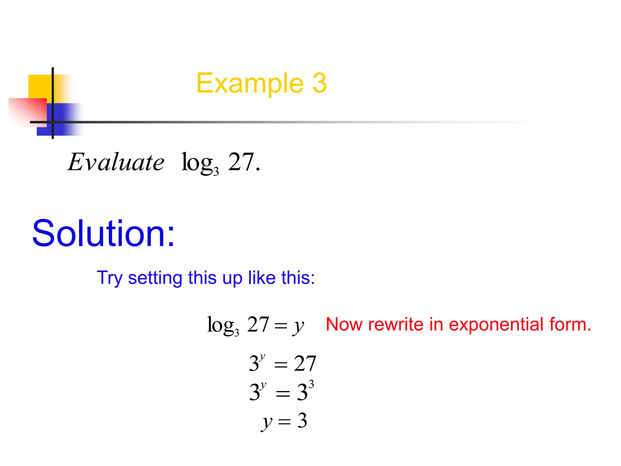 Logarithmic function, equation and inequality | PPSX